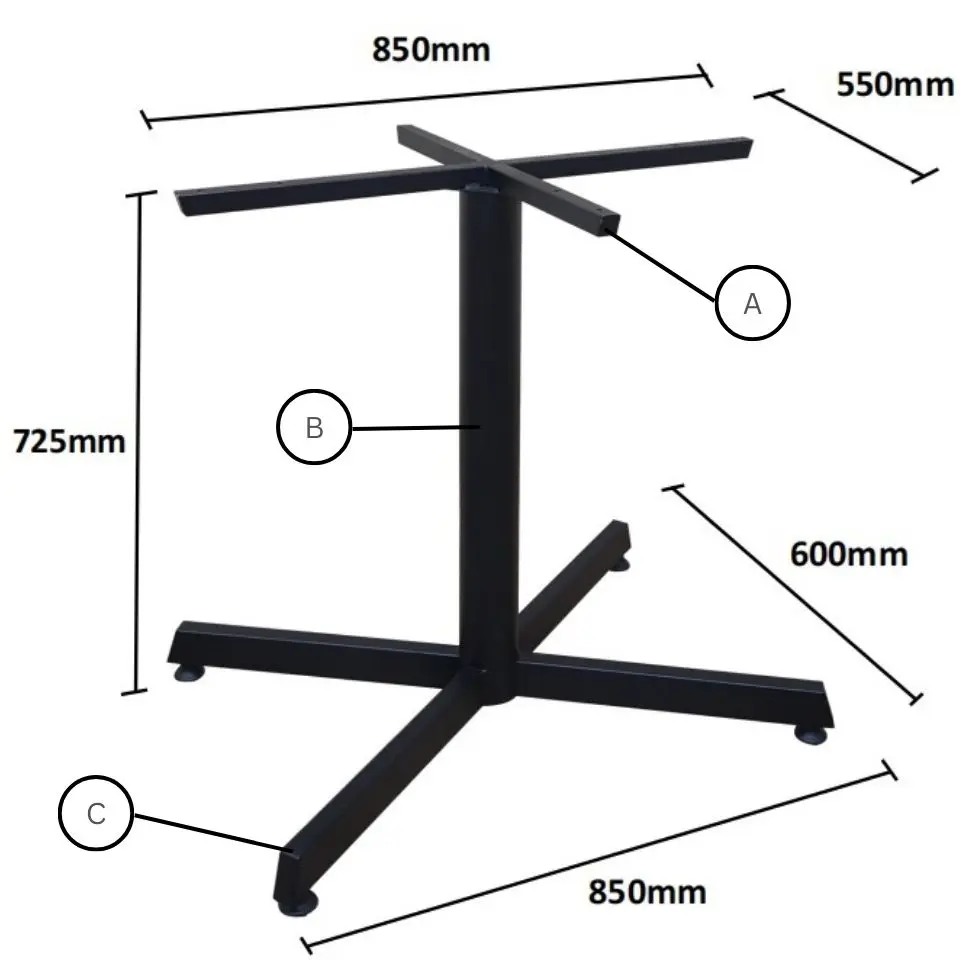 Mild Steel Table Leg (XS-LEG) | Sinno Sdn Bhd